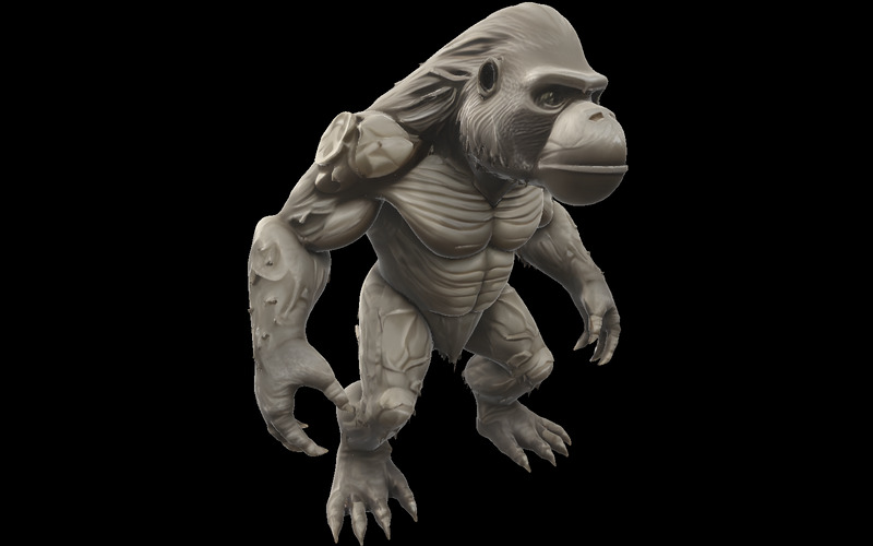 Primal Primates: Evolved Ape Character Collection 3D Model
