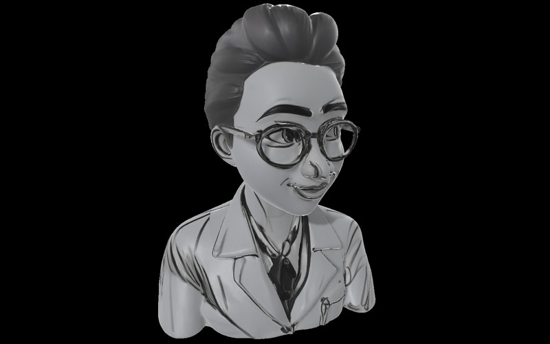 Professional Bust Sculpture 3D Model - TemplateMonster