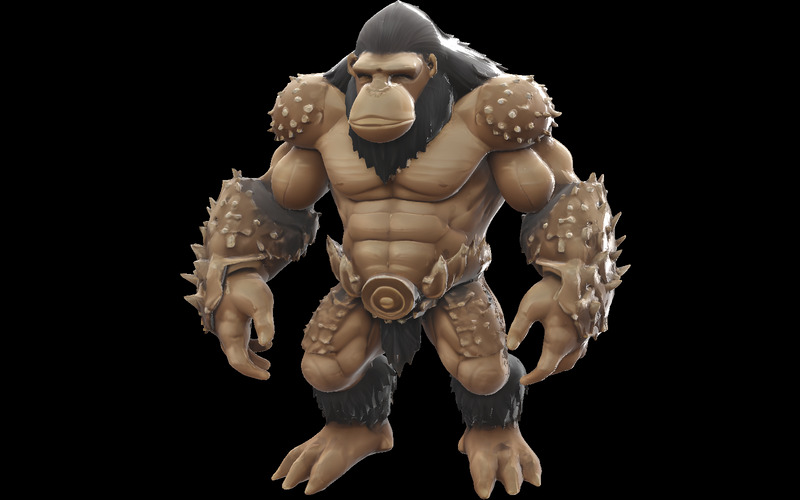 Primal Monarchs: Apex Primate Warriors Collection 3D Model