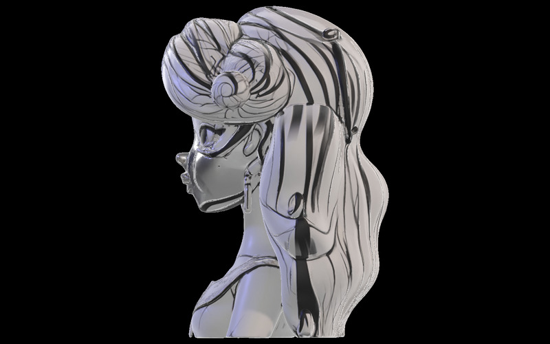Enchanted Princess Decorative Bust Free 3D Model