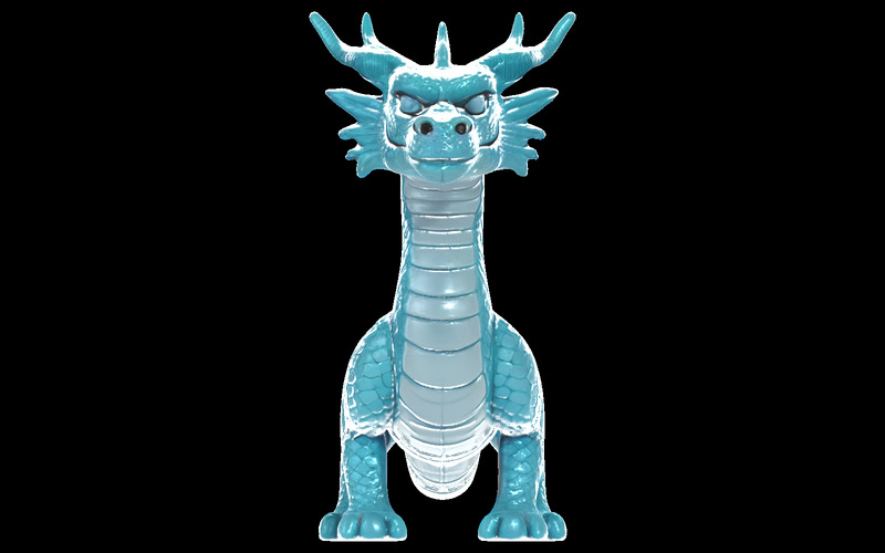 Mystic Azure Dragon Free 3d Print Model - TemplateMonster