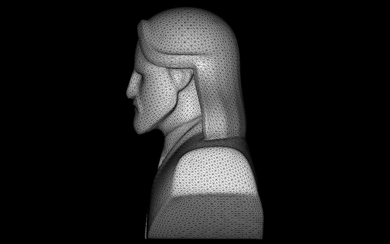 3D Illustrated Character Bust 3D Model - TemplateMonster