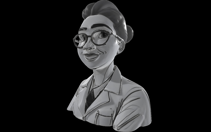 Professional Bust Sculpture 3D Model - TemplateMonster