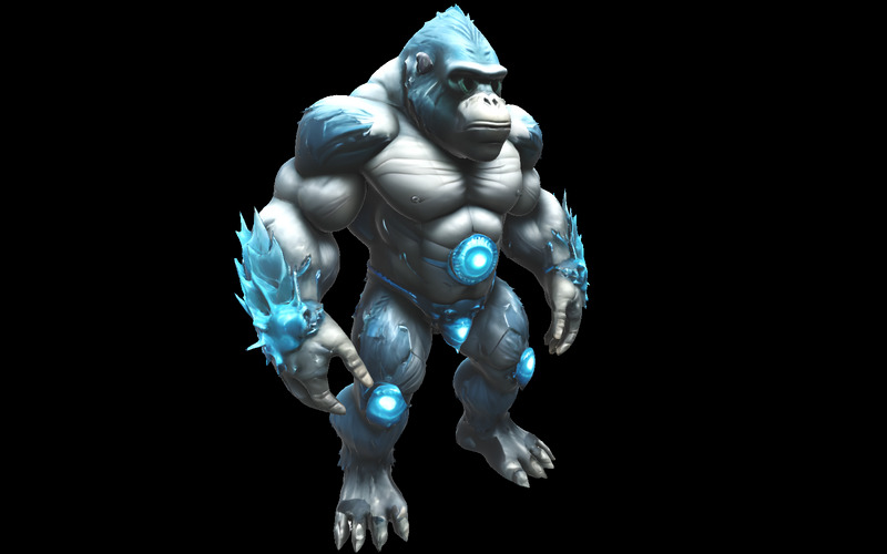 Savage Primal Gorilla Evolution Pack 3D Model