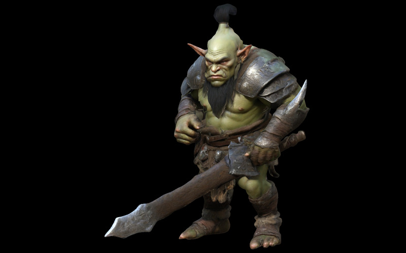Orc Legion Vanguard: Battle-Hardened Warriors 3D Model