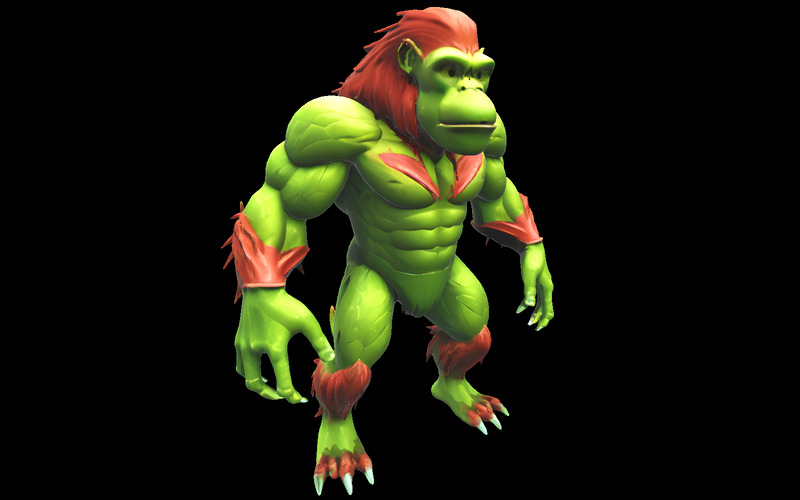 Primal Primates: Evolved Ape Character Collection 3D Model