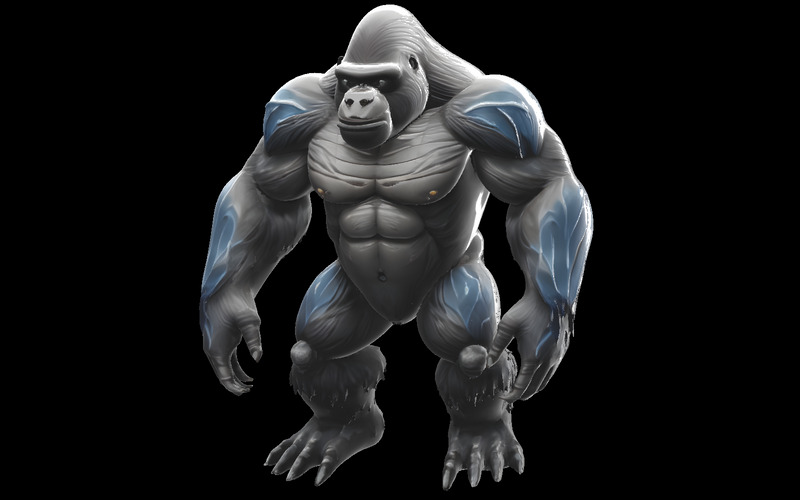 Primal Primates: Evolved Ape Character Collection 3D Model