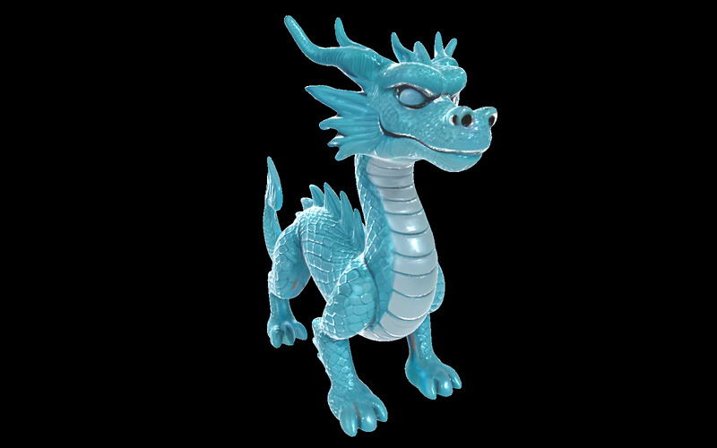 Mystic Azure Dragon Free 3d Print Model - TemplateMonster