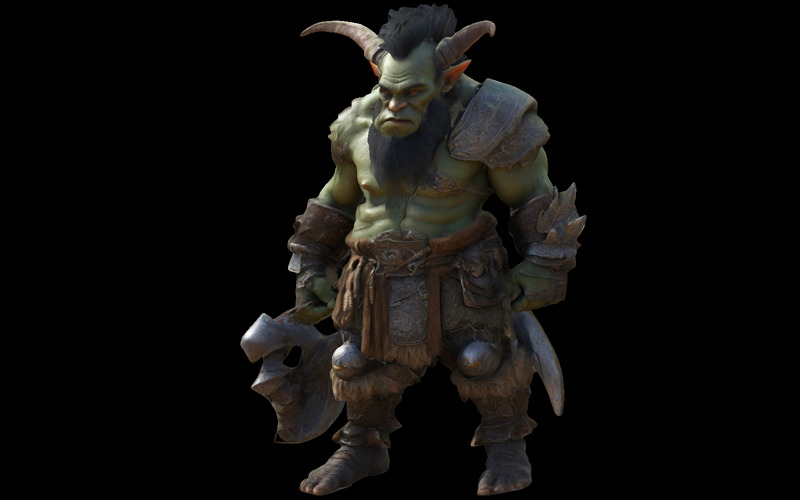 Orc Legion Vanguard: Battle-Hardened Warriors 3D Model