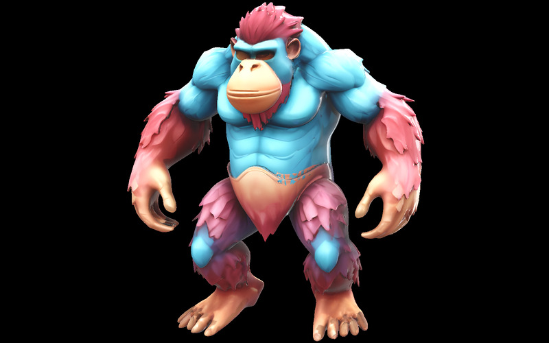 Primal Primates: Evolved Ape Character Collection 3D Model