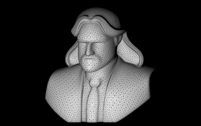 3D Illustrated Character Bust 3D Model - TemplateMonster