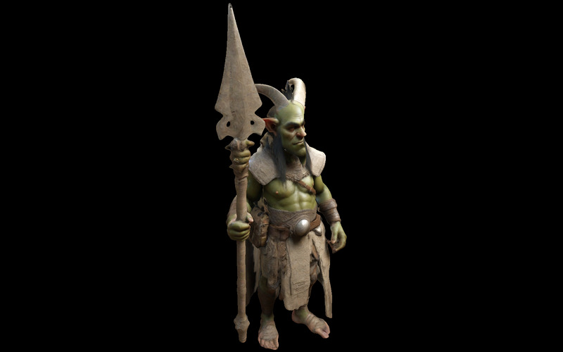 Orc Legion Vanguard: Battle-Hardened Warriors 3D Model