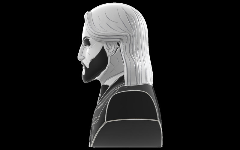 3D Illustrated Character Bust 3D Model - TemplateMonster