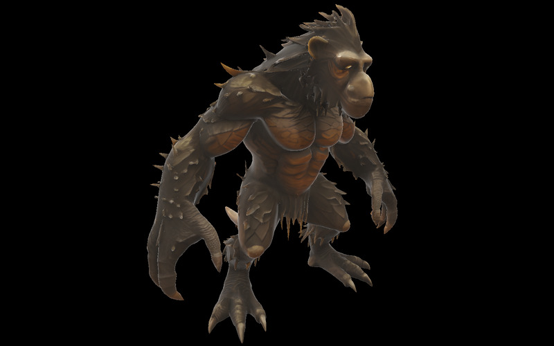 Primal Primates: Evolved Ape Character Collection 3D Model
