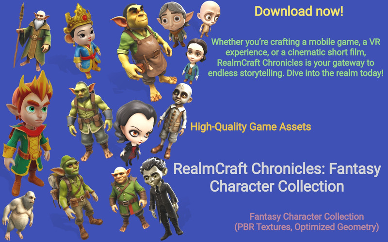 RealmCraft Chronicles: Fantasy Character Collection 3D Model