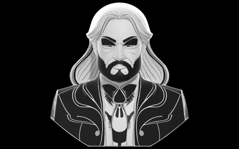 3D Illustrated Character Bust 3D Model - TemplateMonster