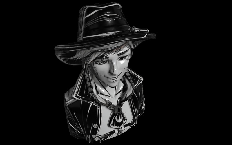 Cowboy Character Bust Free 3D Model #508634 - TemplateMonster