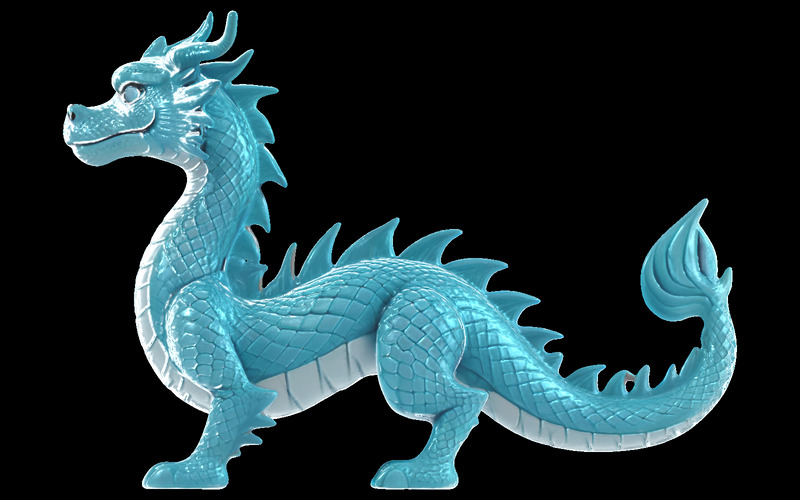 Mystic Azure Dragon Free 3d Print Model - TemplateMonster