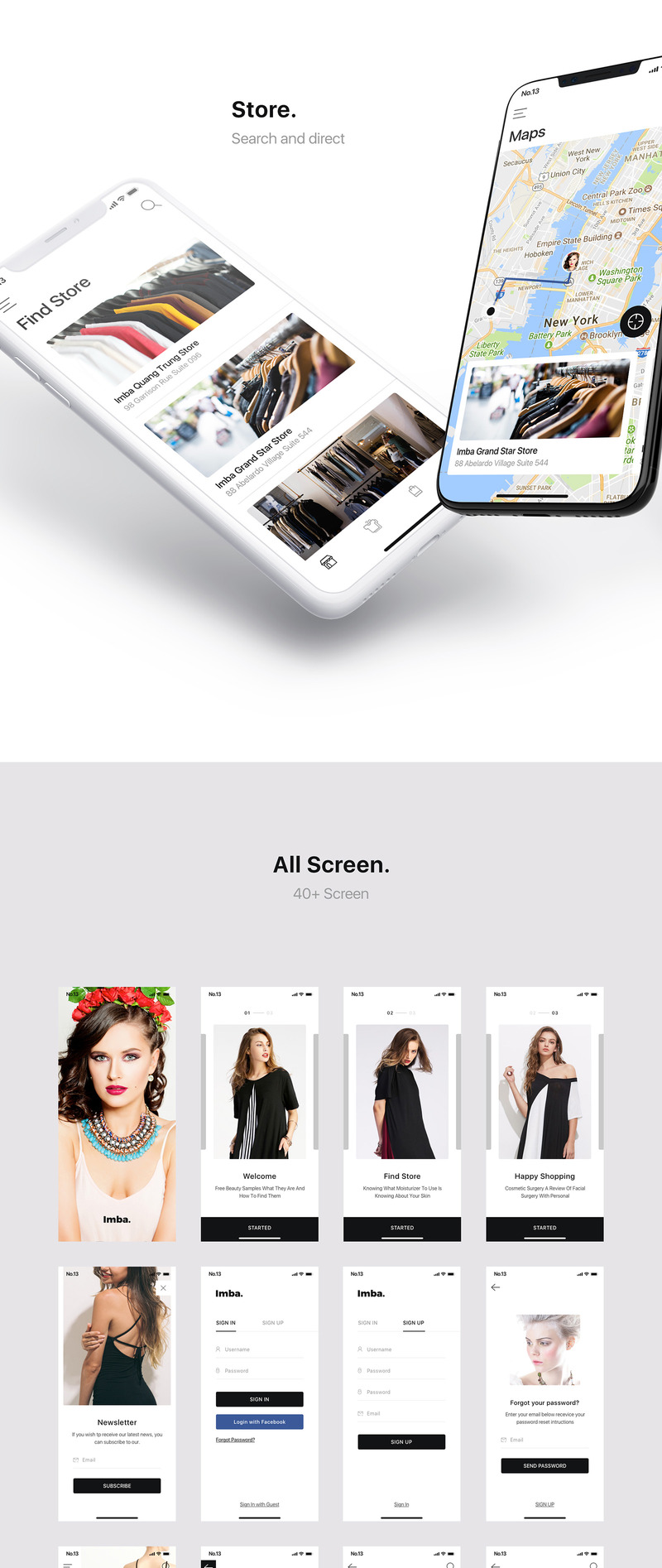 Imba eCommerce Mobile App UI Kit #520191 - TemplateMonster