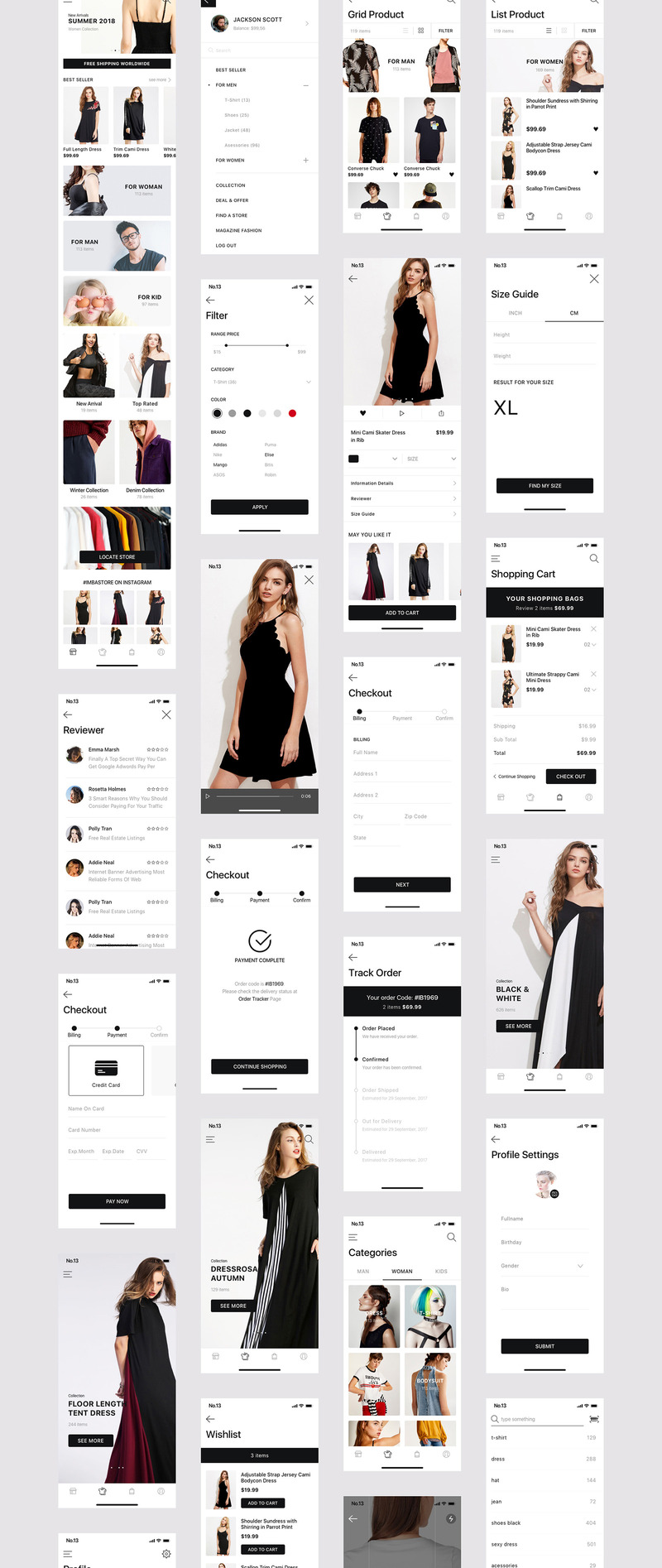 Imba eCommerce Mobile App UI Kit #520191 - TemplateMonster