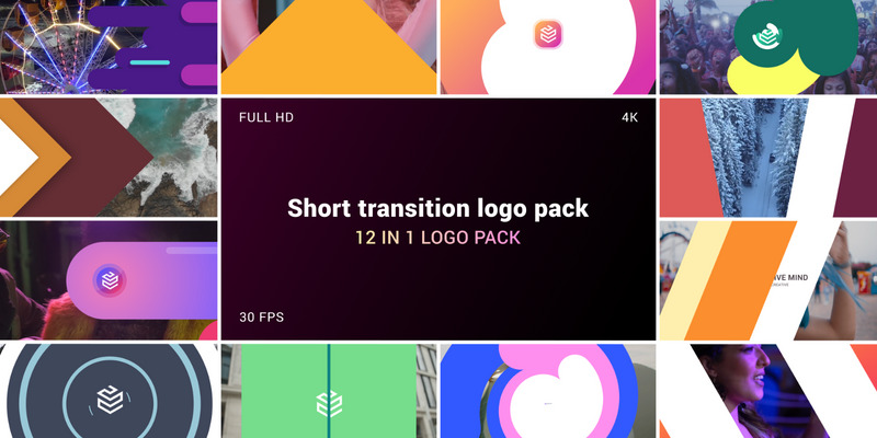 Minimal Short Transition Logo Pack After Effects Template