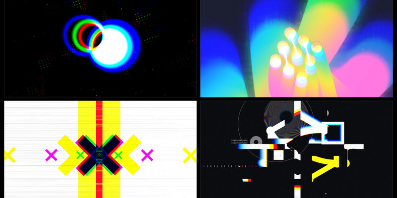 Distortion Glitch Logo Pack After Effects Template 4in1