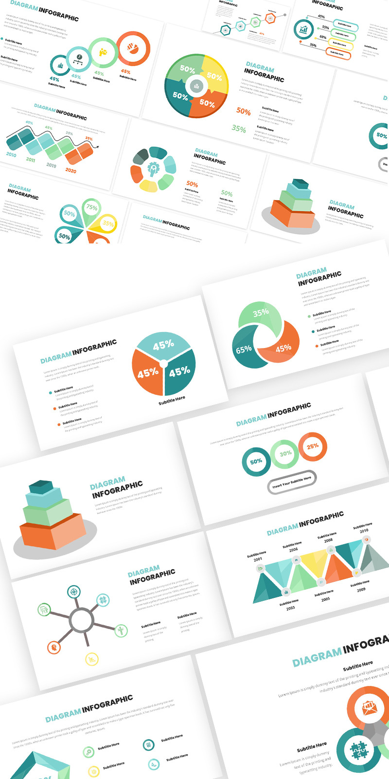 Diagramme Infographie Modèle Powerpoint - TemplateMonster