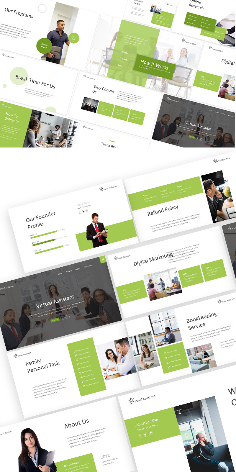 Personal Assistant Googleslides Template - TemplateMonster