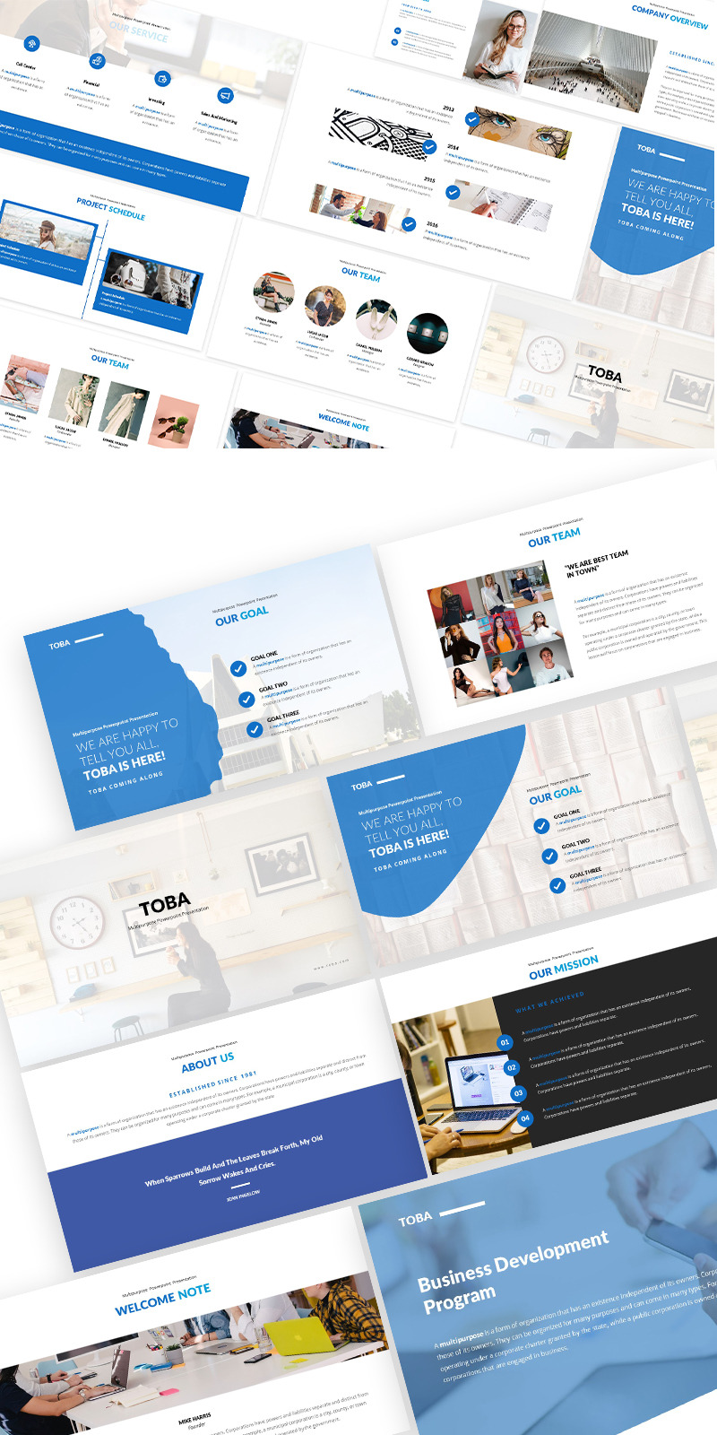 Toba Multipurpose Powerpoint -mall #197316 - TemplateMonster