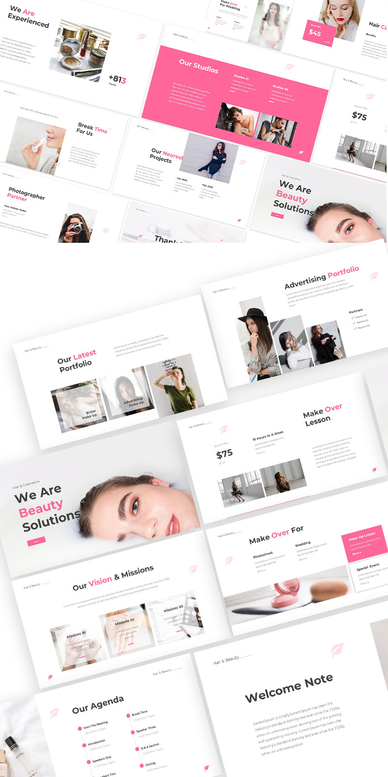 Make Up Artist Google Slides Template - TemplateMonster