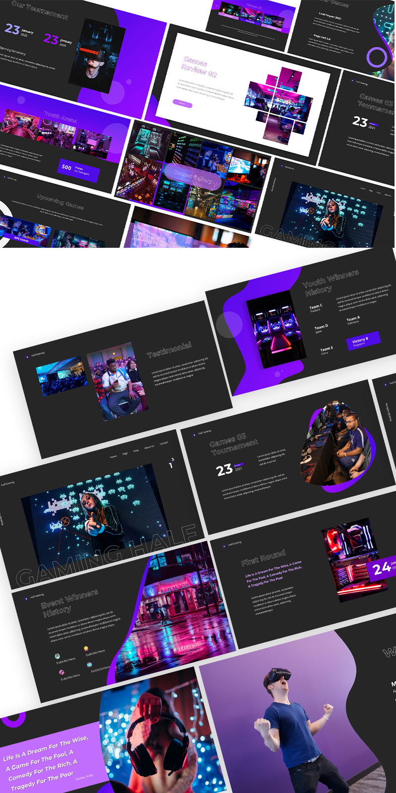 Gaming Google Slides Template #190317 - TemplateMonster