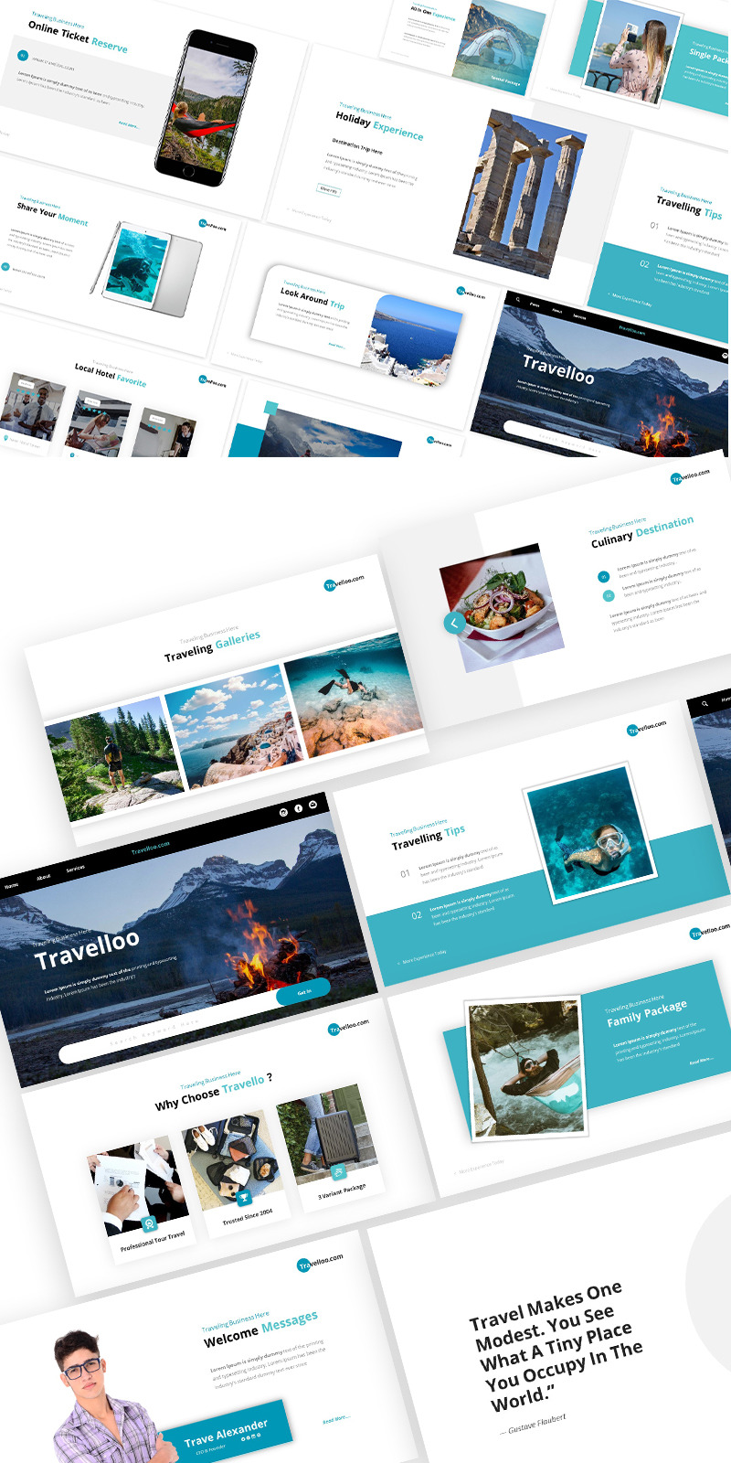 Travello Powerpoint Template #189234 - TemplateMonster