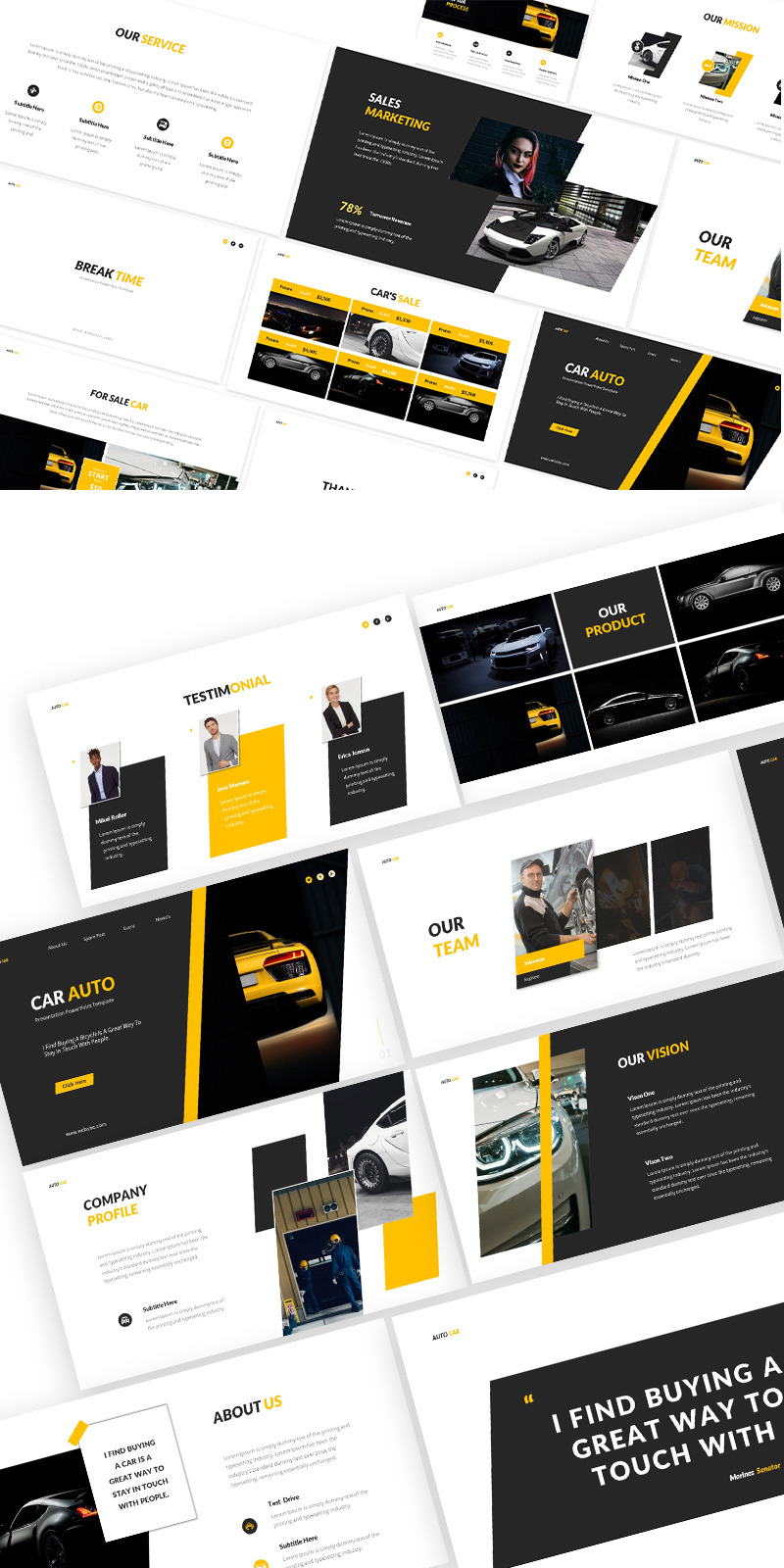 Car Auto Google Slides Template #191363 - TemplateMonster