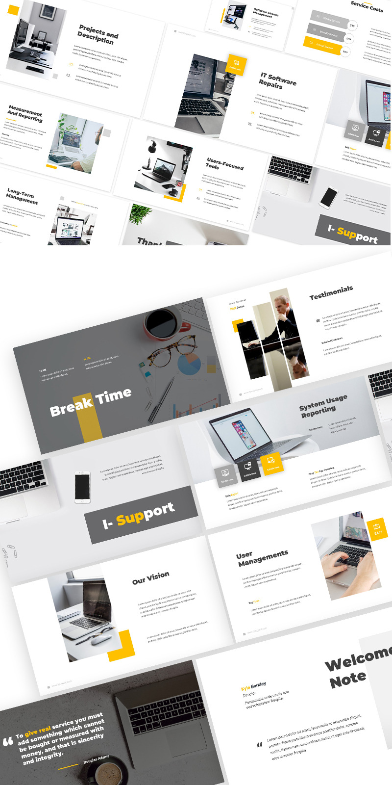 I-Support Powerpoint Template #194284 - TemplateMonster