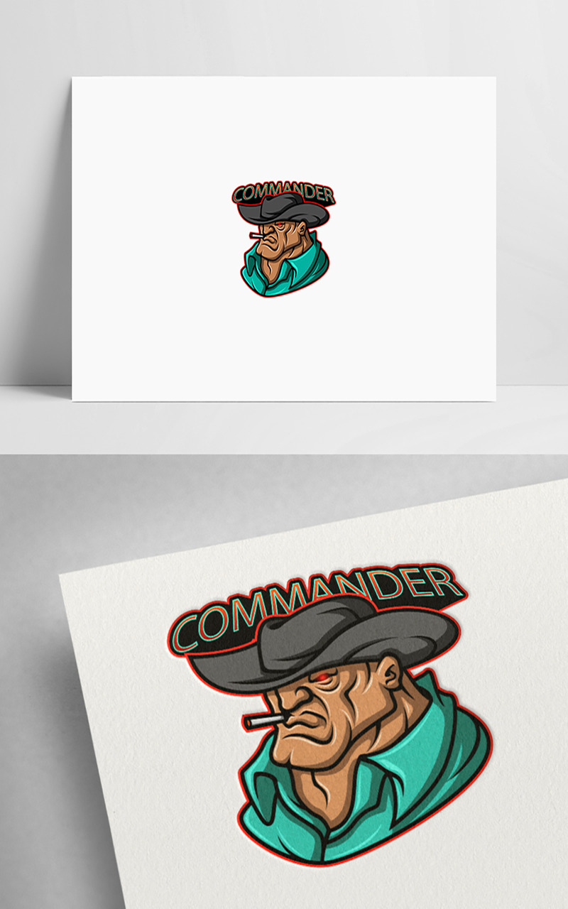 Modèle de logo de commandant Esport #192999 - TemplateMonster