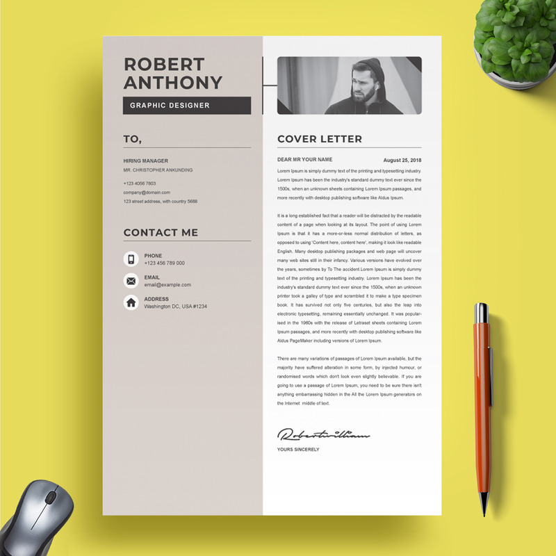 Robert Anthony - Graphic Designer Resume - TemplateMonster