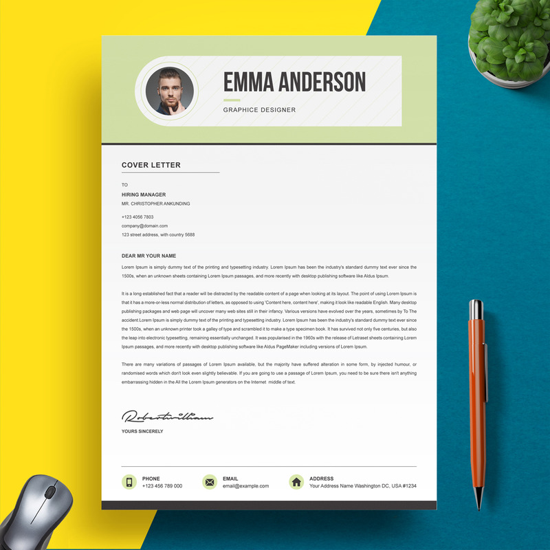 Emma Anderson - Graphic Designer Resume - TemplateMonster