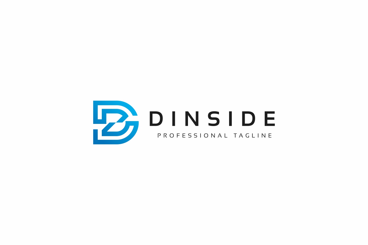 Dinside D Letter Connect Logo