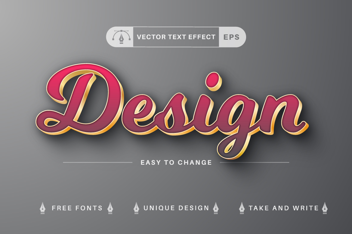 Set 10 Editable Text Effects | Font Styles, Design Illustration