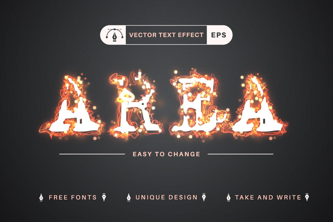 Fire - Editable Text Effect, Font Style