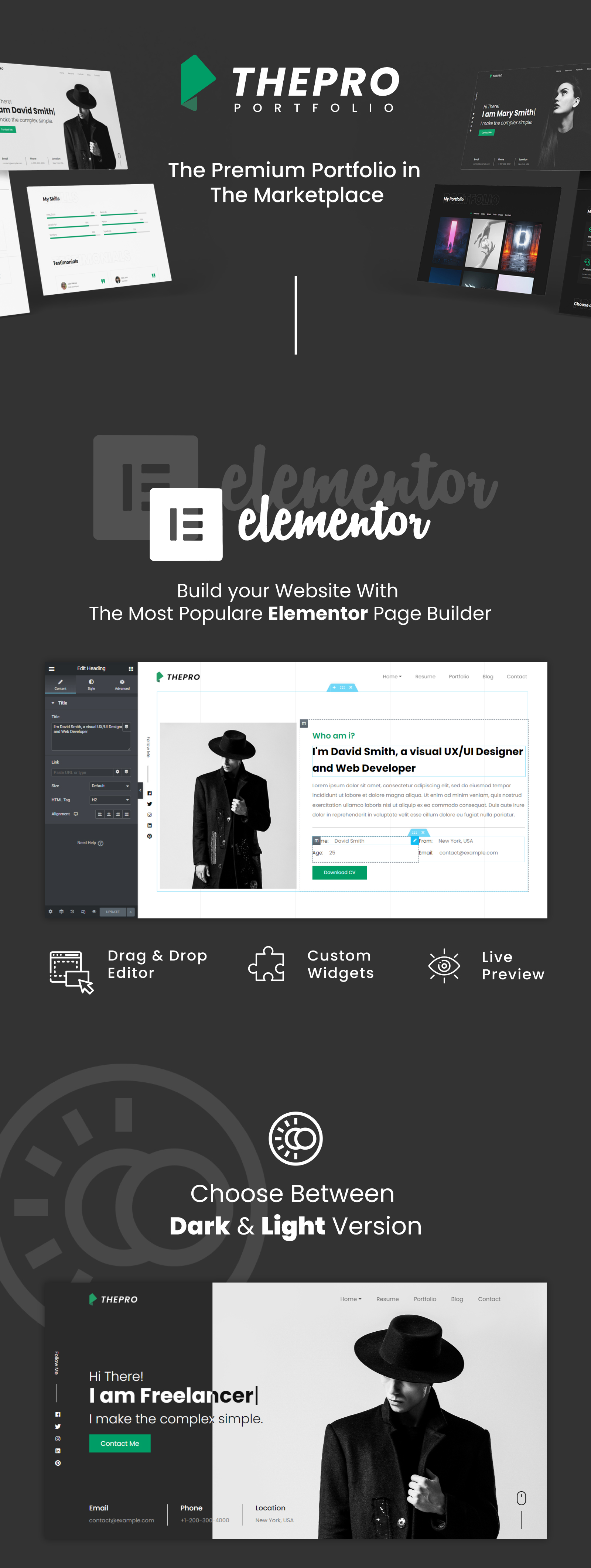 ThePRO Personal Portfolio WordPress Theme
