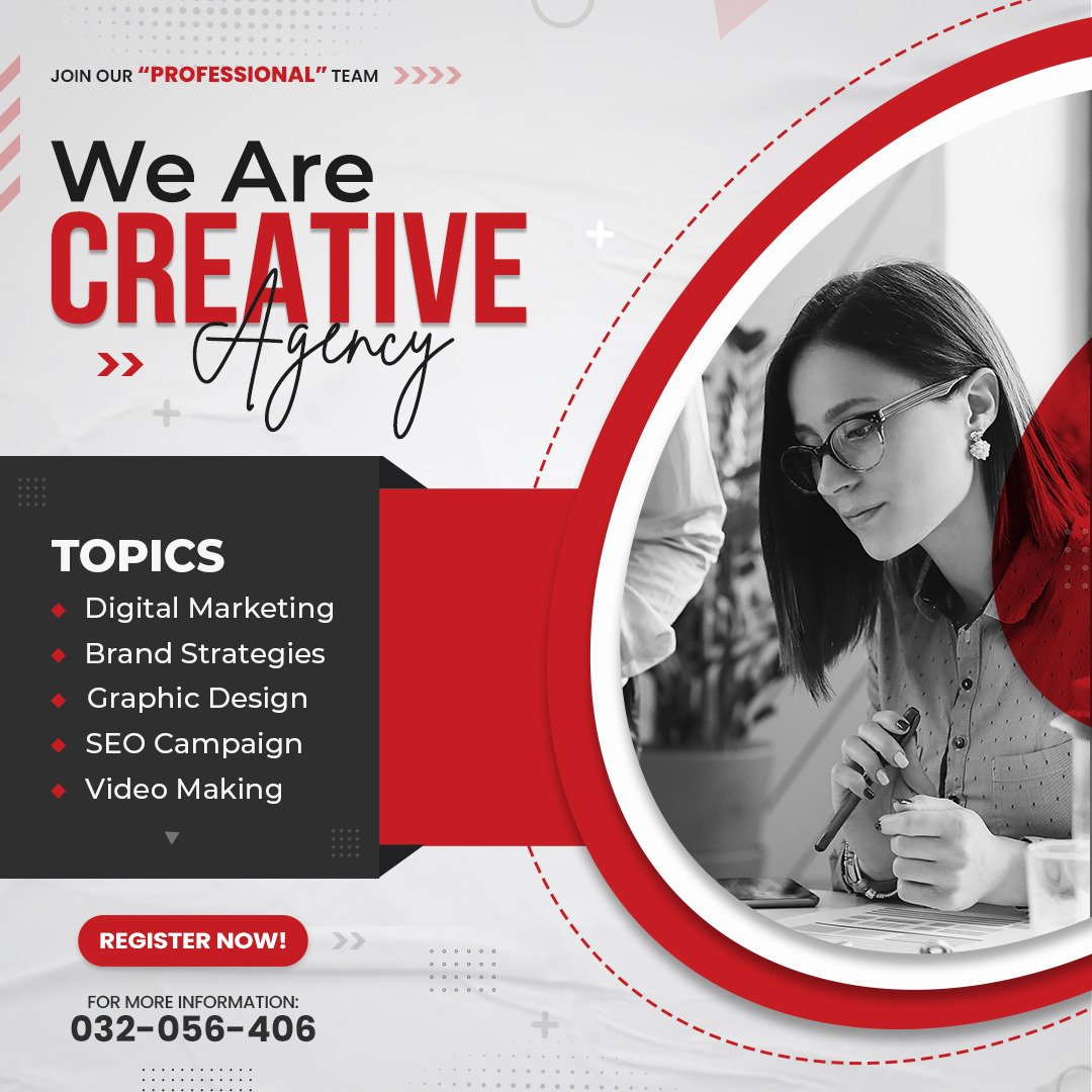 We Are Creative Agency And Corporate Business Social Media Post Banner 