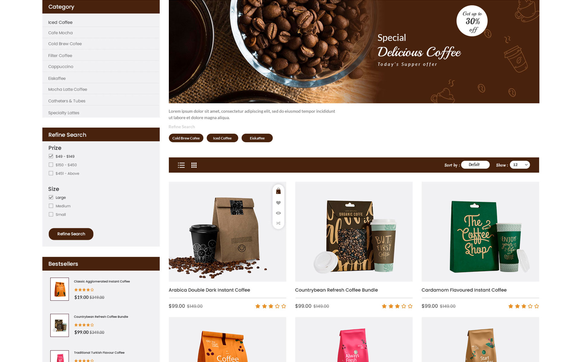 Coffee Shop PSD Template Coffee Shop PSD Template