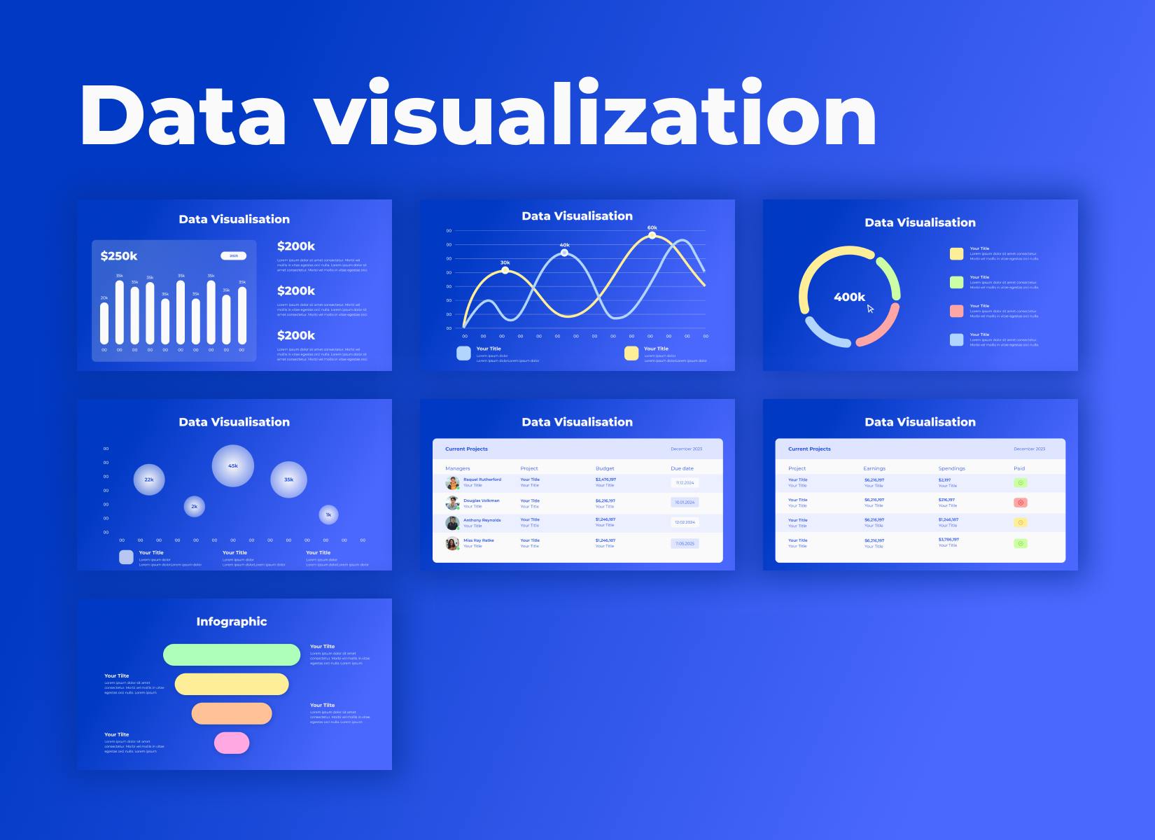 Blue and White Business Presentation PowerPoint Template