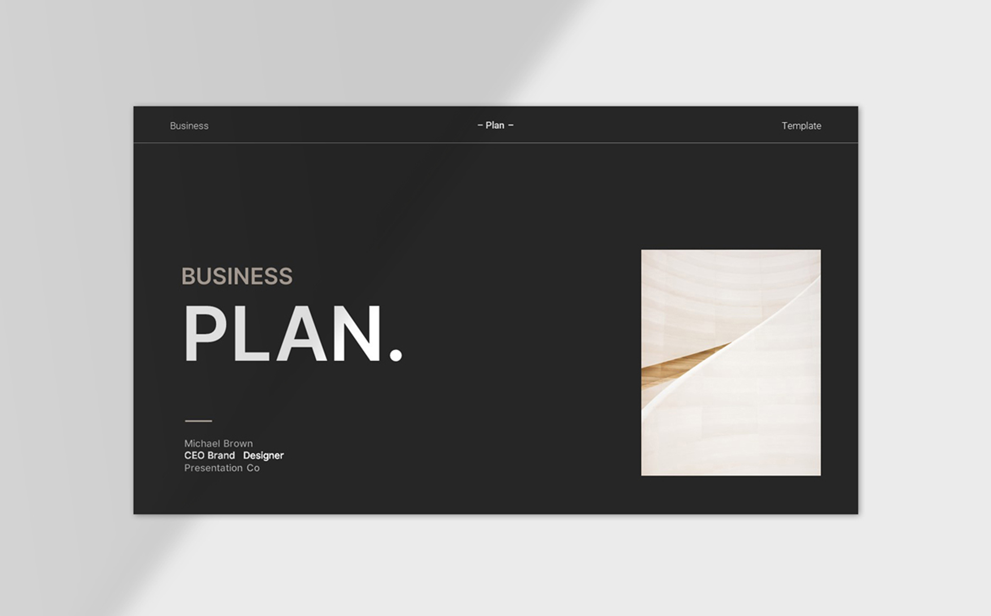 Clean Business Plan Presentation Template For 21