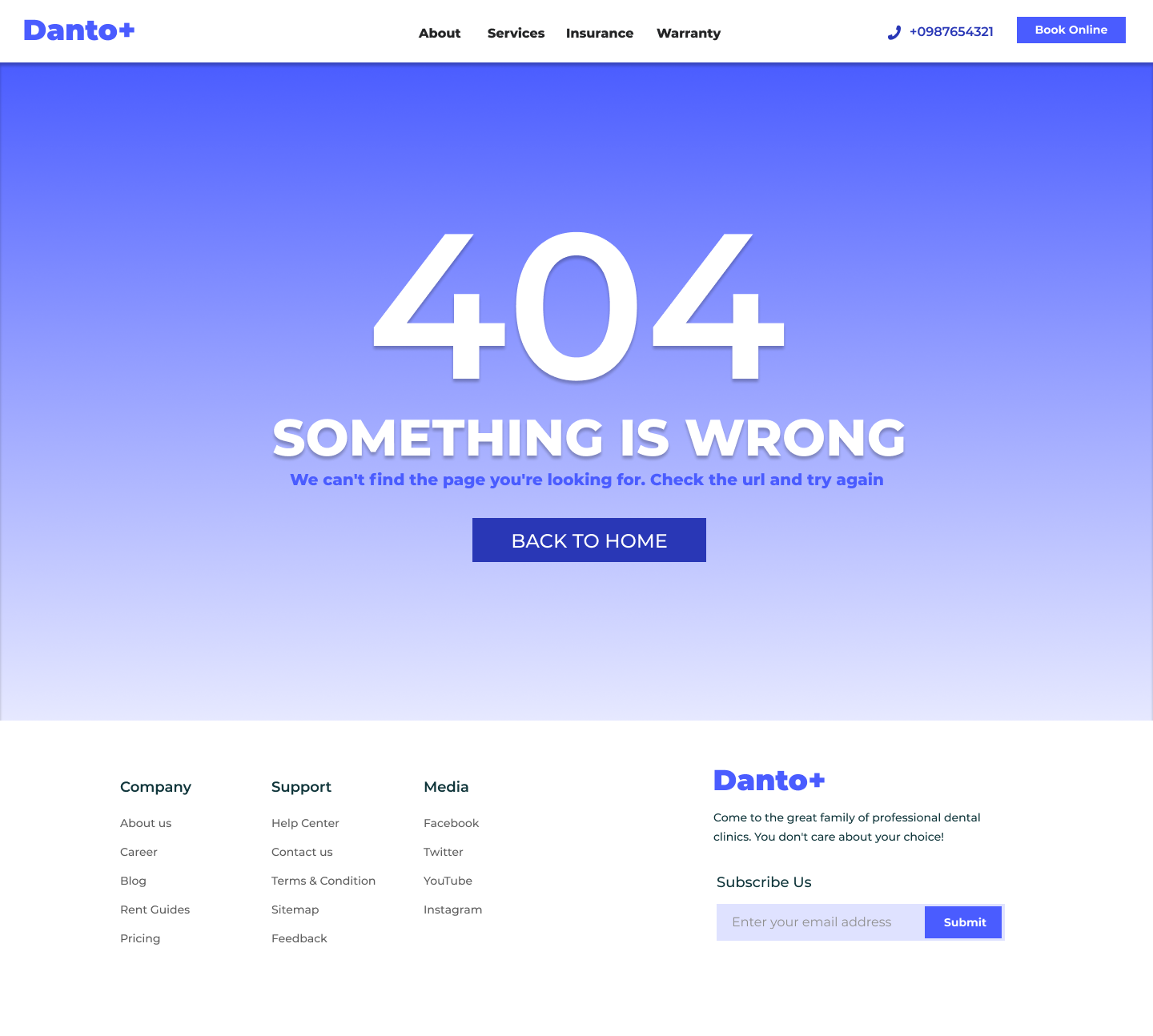 Danto+ | Dental Clinic Figma Template